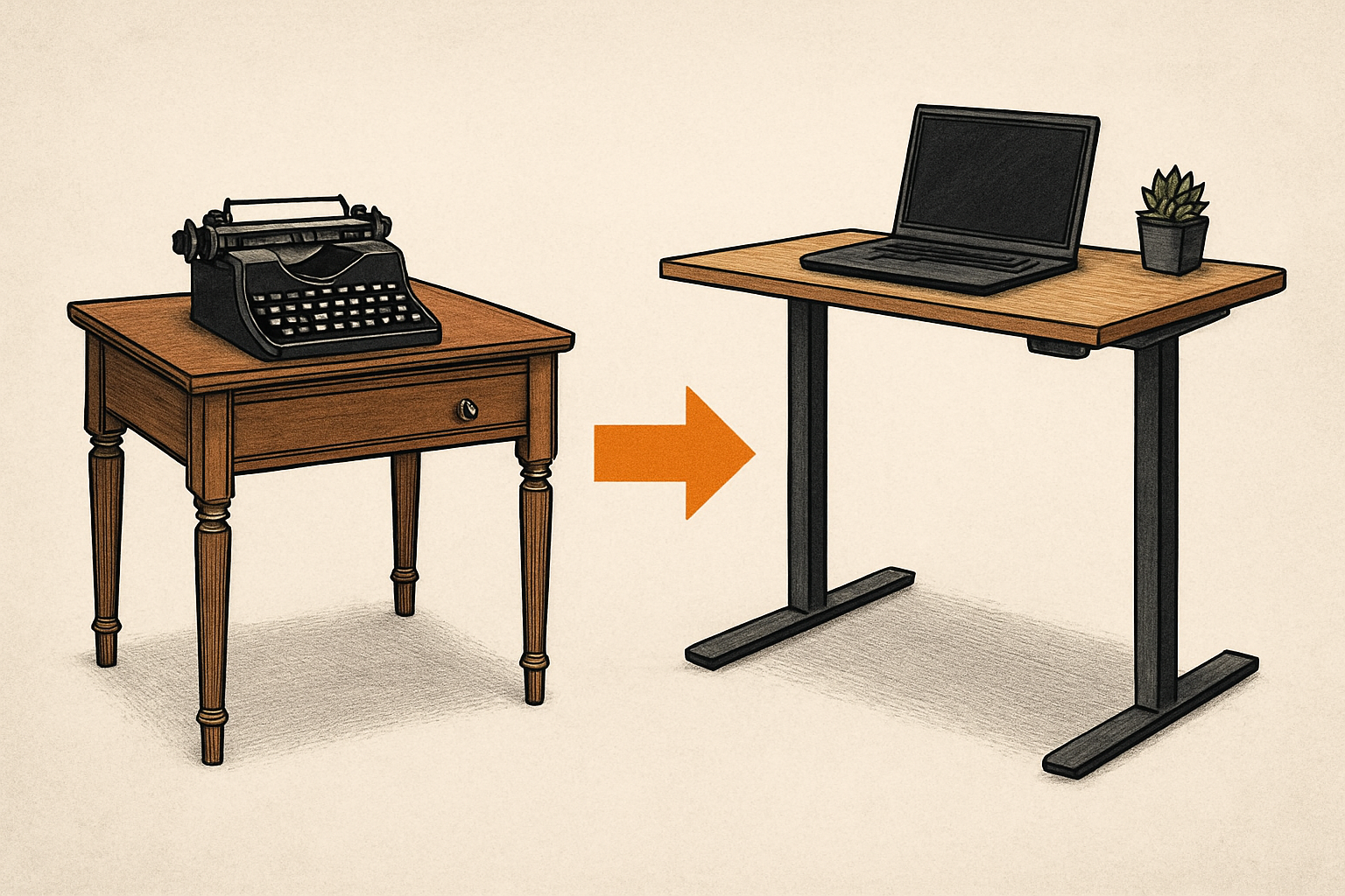 The Evolution of the Office Desk: From Typewriters to Smart Desks – SG Mark