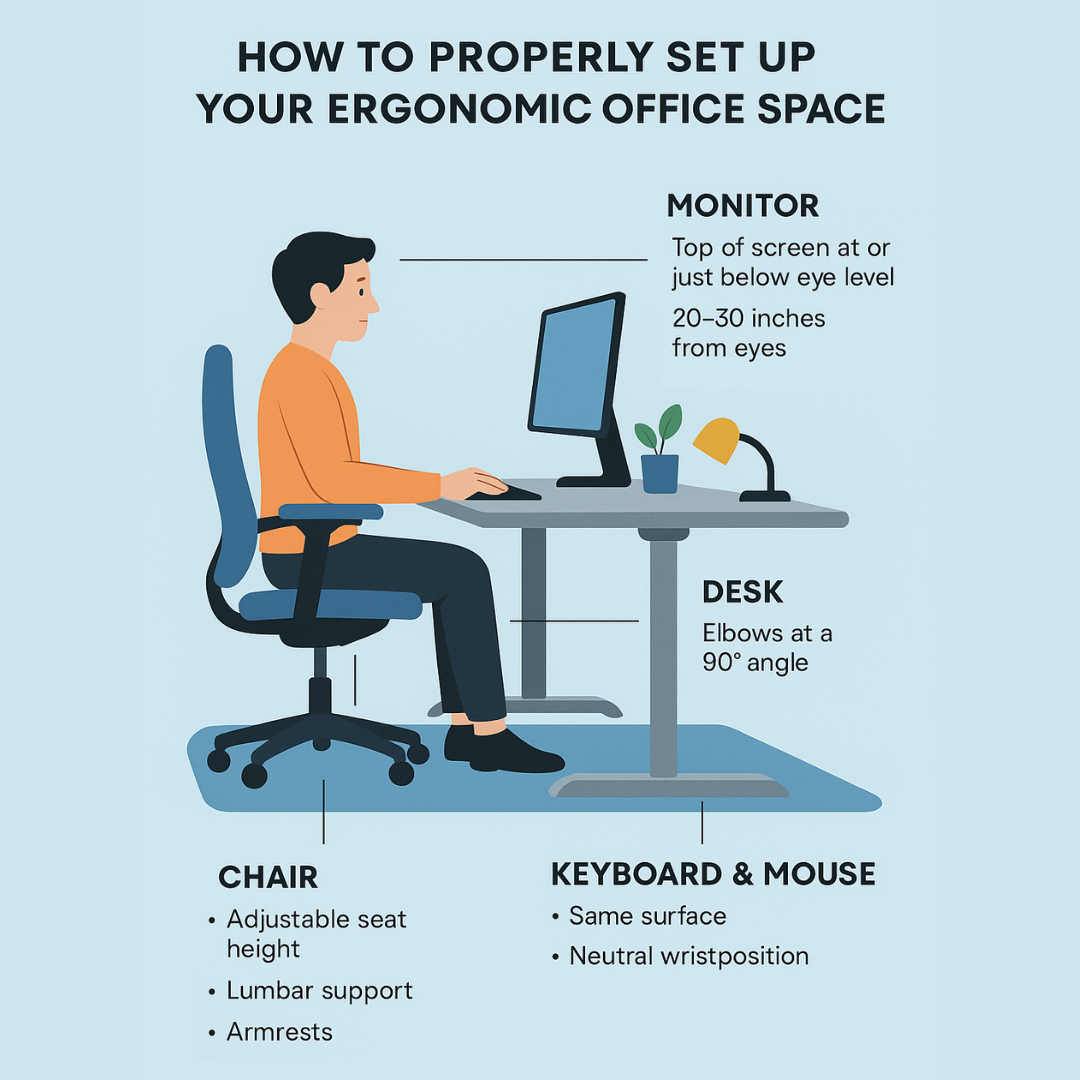 How to Properly Set Up Your Ergonomic Office Space (With Infographic ...